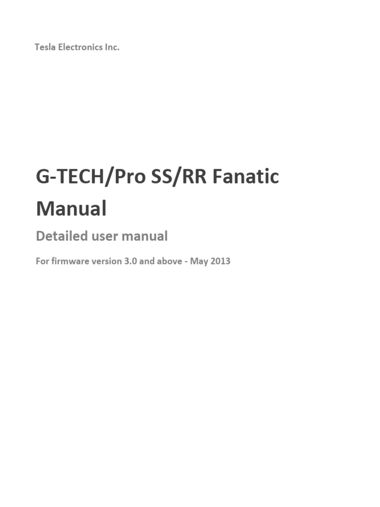 G-Tech Pro SS and RR Fanatic Manual v3.0 May 2013 | PDF | Icon (Computing) | Global Positioning ...