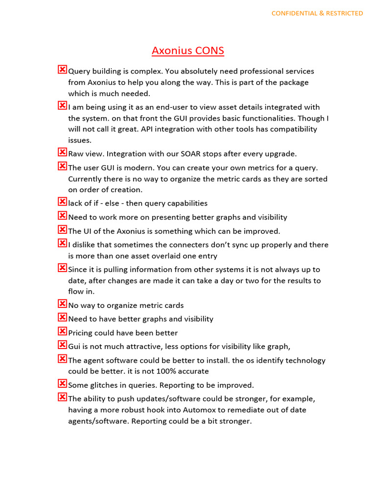 Axonius CONS | PDF