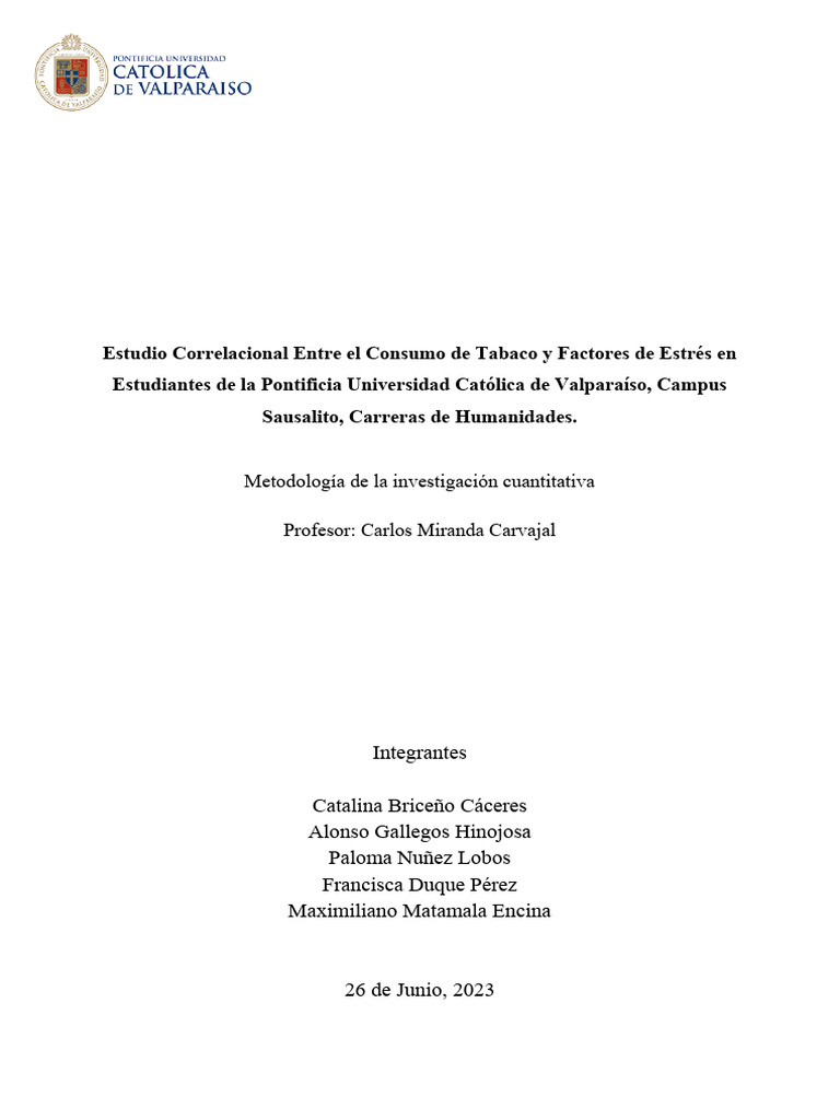 Trabajo Investigación Cuantitativa | PDF | Despachador de drogas | Tabaco