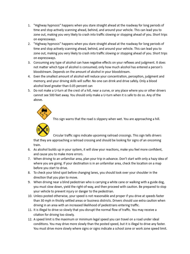 DMV Test Articles | Download Free PDF | Traffic | Intersection (Road)