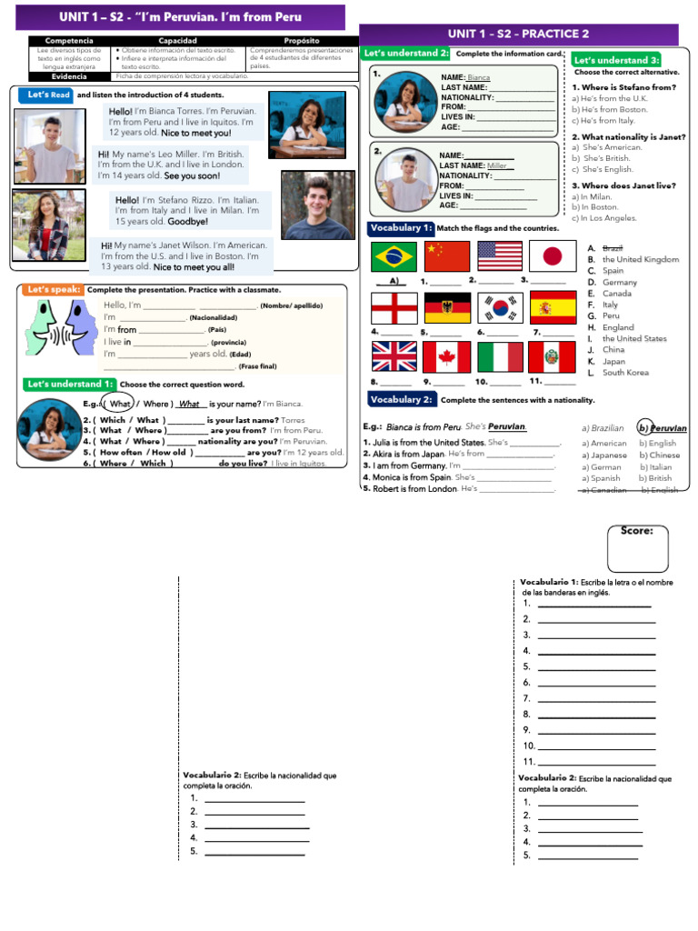 Unit 1 - Reading 2 - Ciclo Vii - 2023 | PDF | Linguistics | Languages