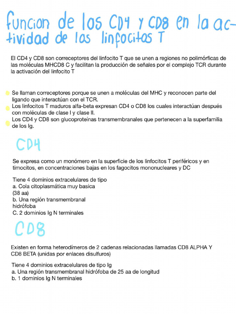 Cap 17 Función de CD4 y CD8 | PDF