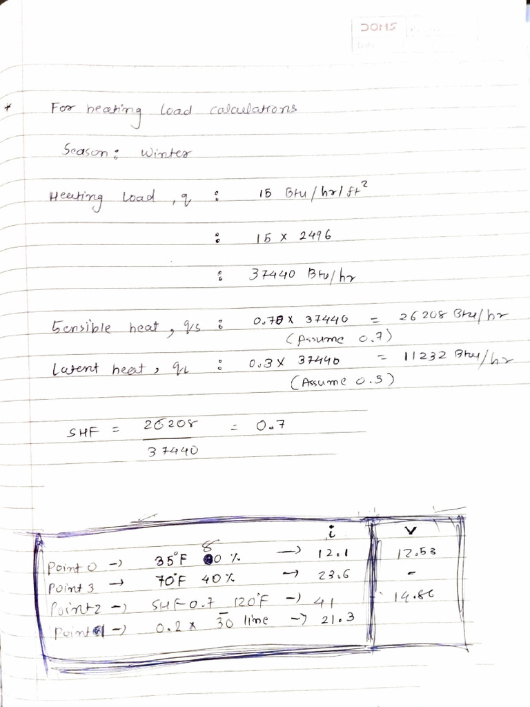 Heat Load Calculation | PDF