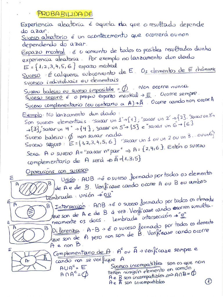 Apuntes Probabilidade | PDF