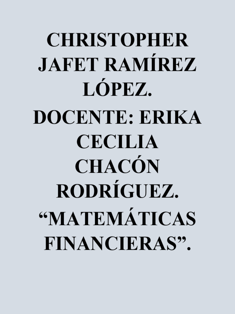 Ramirez Jafet Tarea Bloque6 | PDF | Depreciación | Inflación