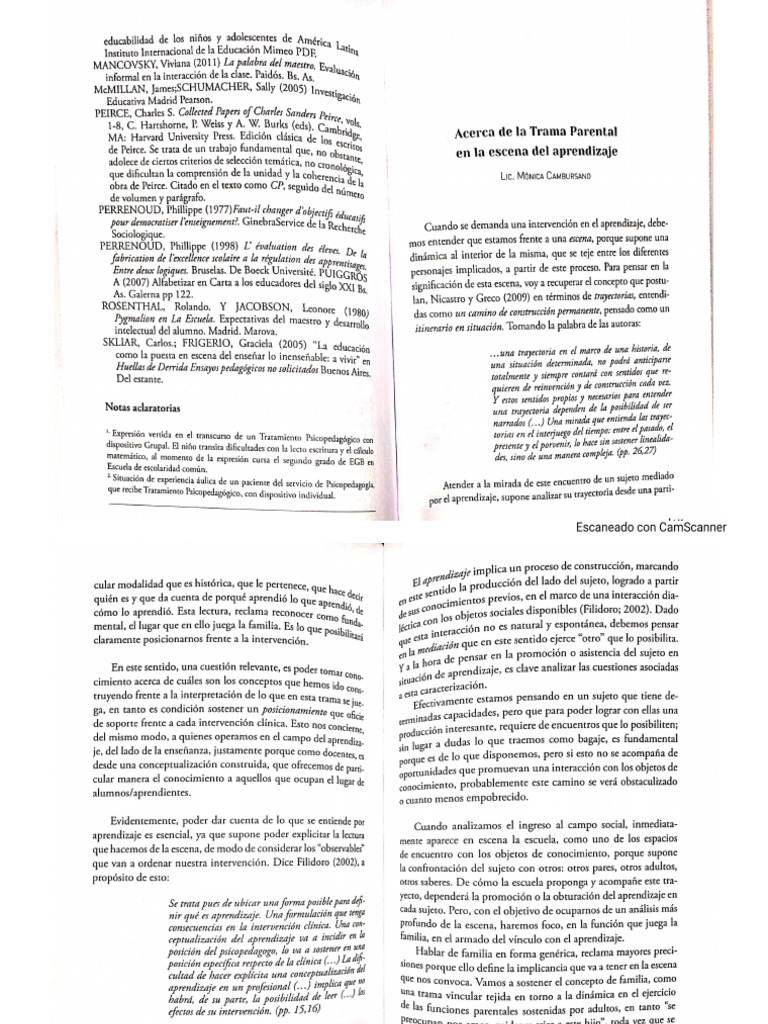 Clinica Psicopedag. Cambursano Luque. La Trama Parentar. El Juego | PDF