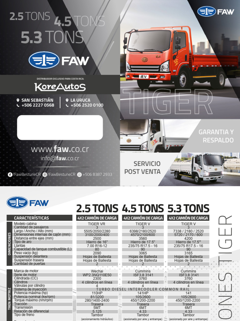 Ficha Técnica - Camiónes | PDF | Camión | Transporte privado