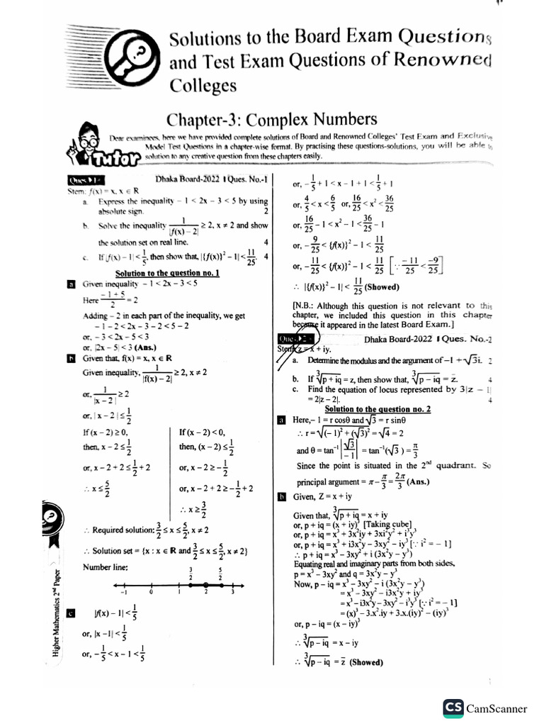 Complex Number Pdf 