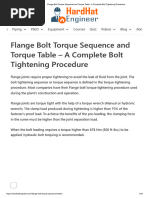 Flange Bolt Torque Sequence Guide | PDF | Screw | Mechanical Engineering