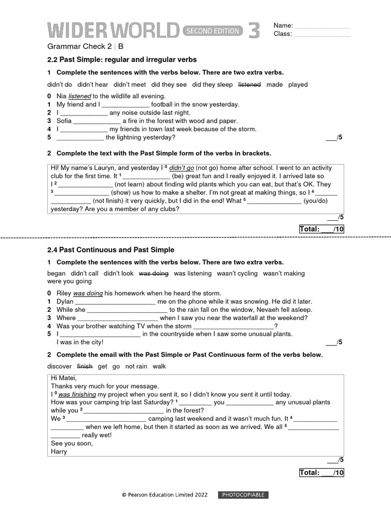 WiderWorld 3 Grammar Unit 3 | PDF | Linguistic Morphology | Syntax