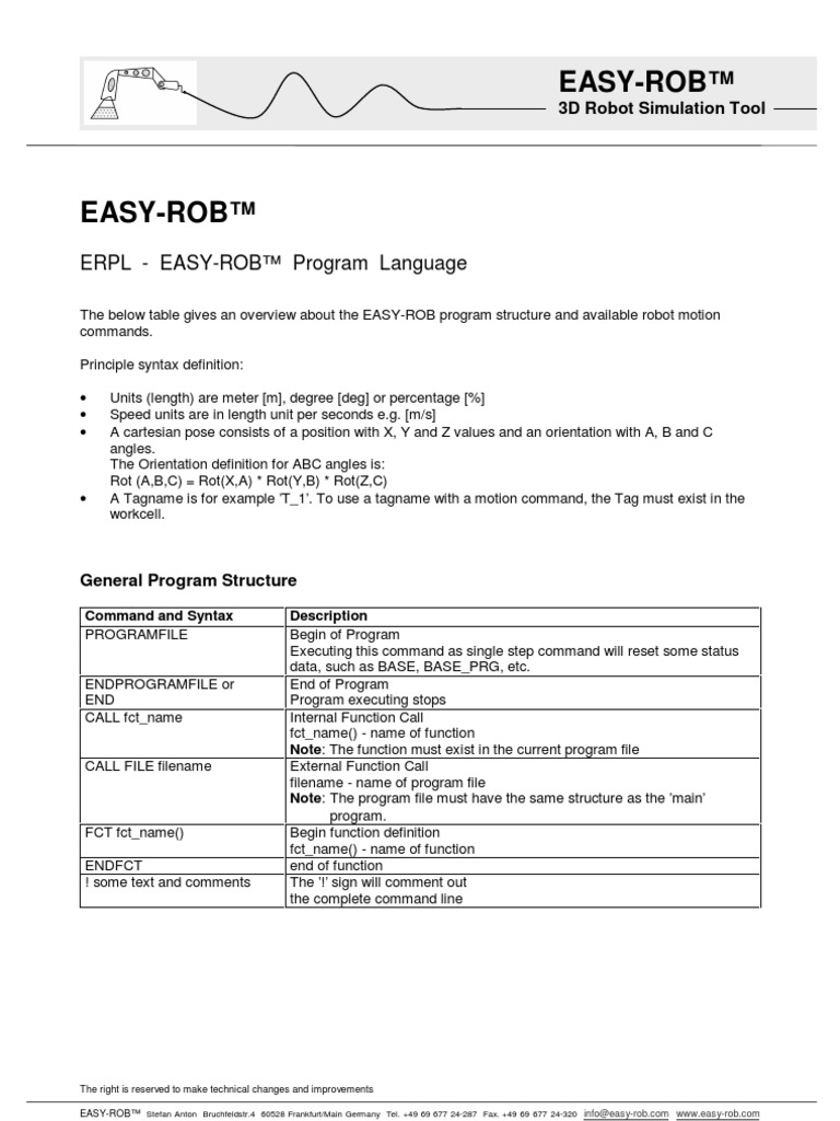 Easy Rob ERPL | PDF | Color | C (Programming Language)