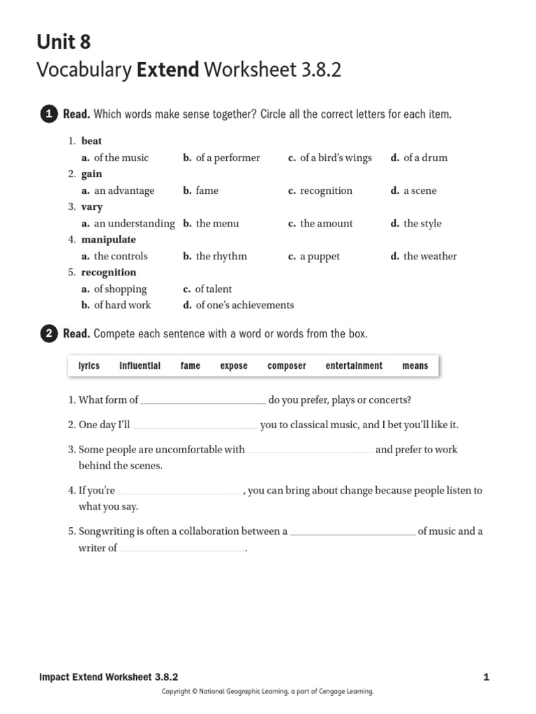 Worksheet 3.8.2 | PDF
