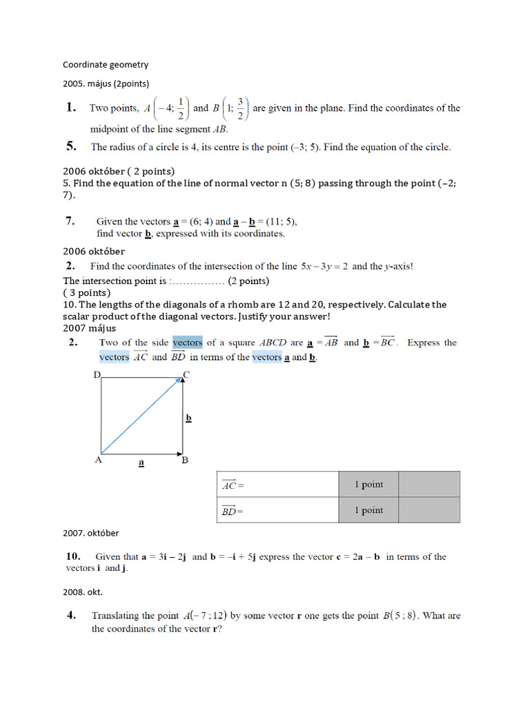 Coordinate Geometry | PDF