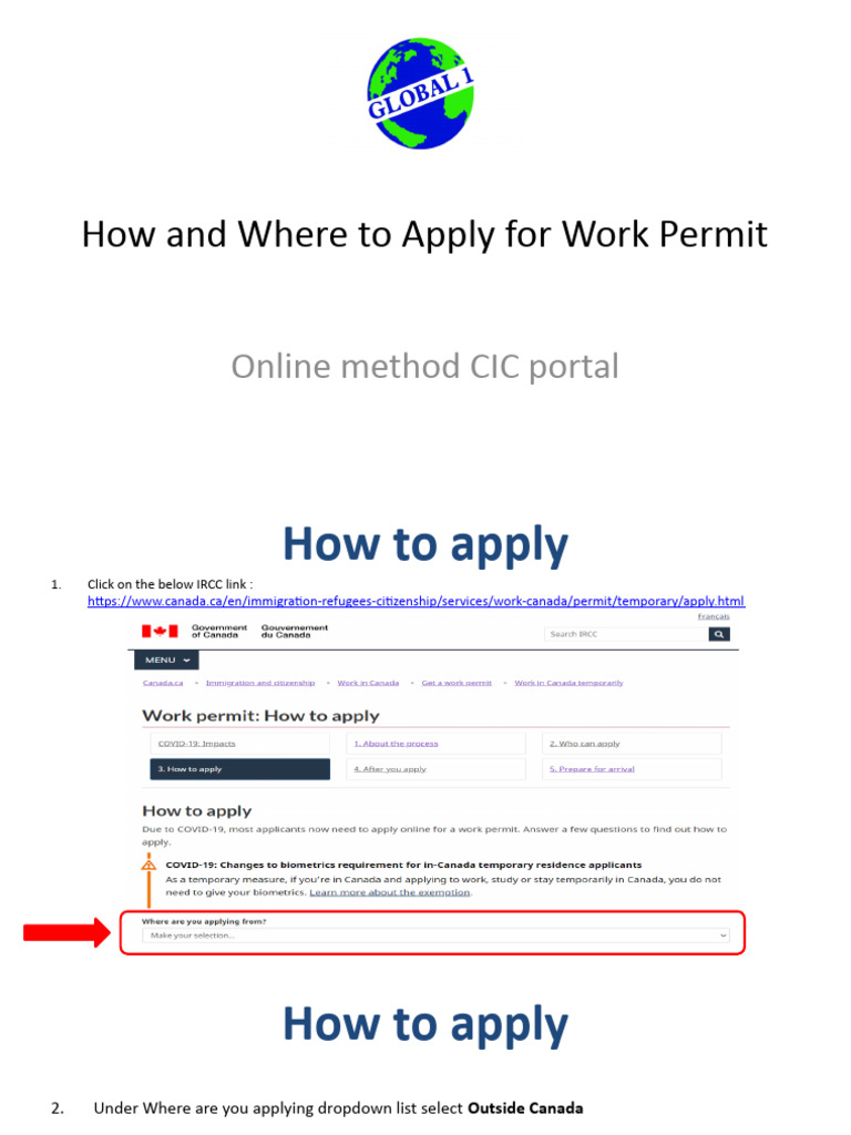 How and Where To Apply For Work Permit | PDF | Travel Visa | Login