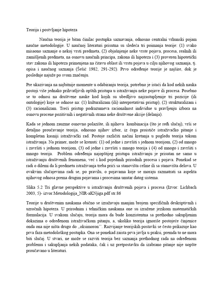 Teorija I Postvljanje Hipoteza | PDF