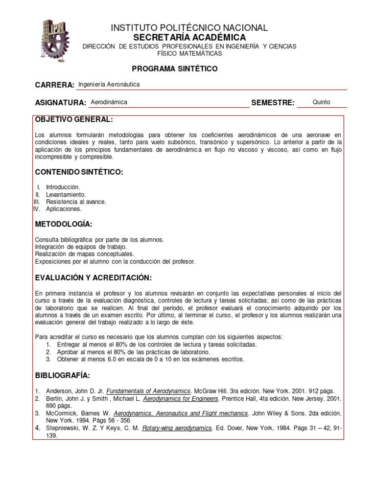 PROGR Aerodinámica | PDF | Aerodinámica | Dinámica de fluidos
