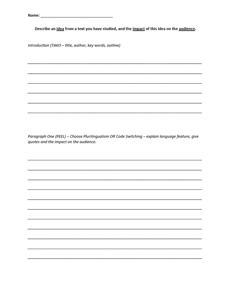 Exam Failure Praying Essay Writing Template | PDF | Poetry