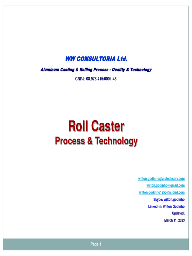 Tilt vs. Horizontal Roll Casters Explained | PDF | Casting | Sheet Metal