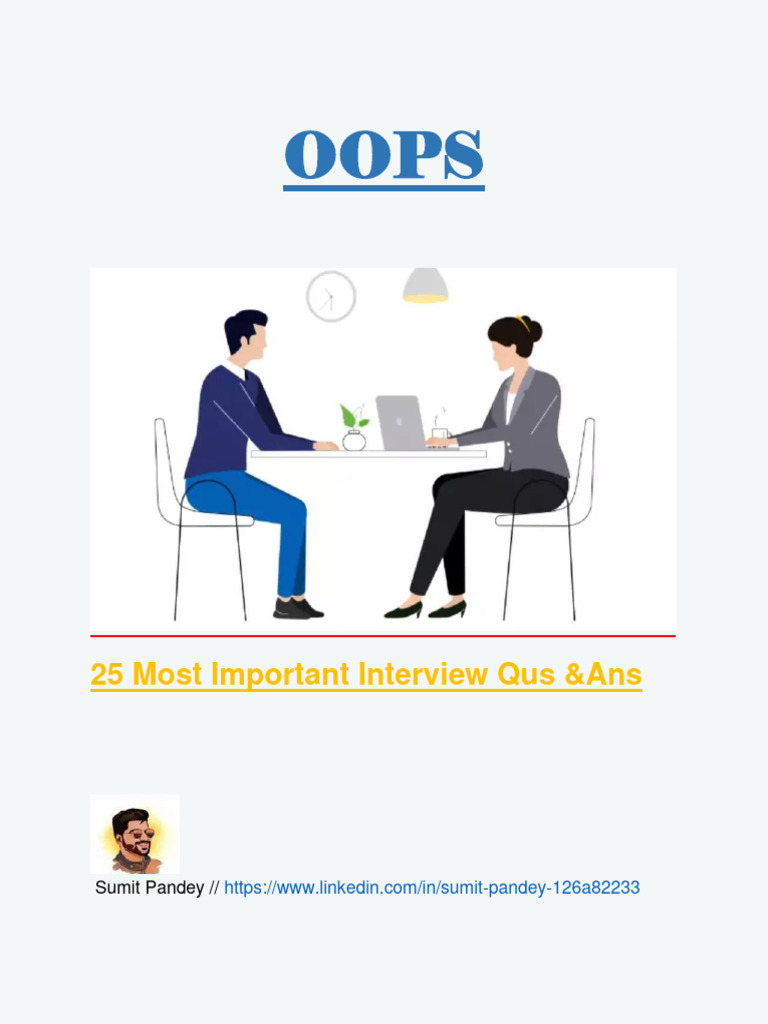 25 Most Important Interview Qus &ans: Sumit Pandey | PDF | Method (Computer Programming) | Class ...