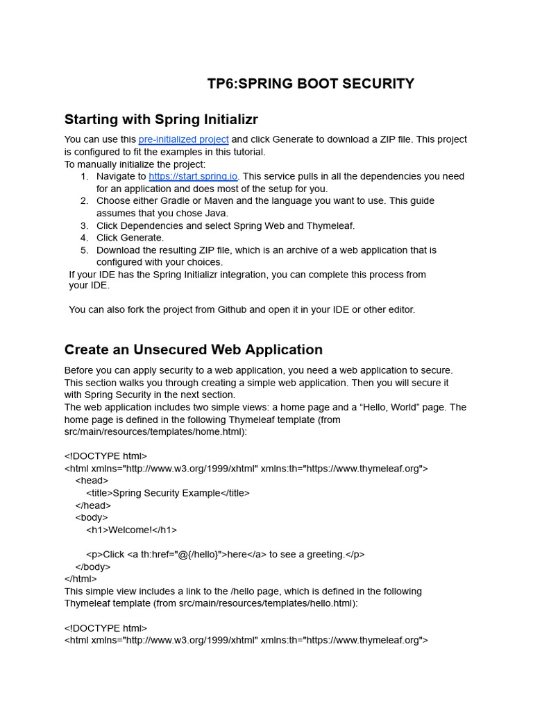 Tp6 Spring Boot Security Pdf Login User Computing