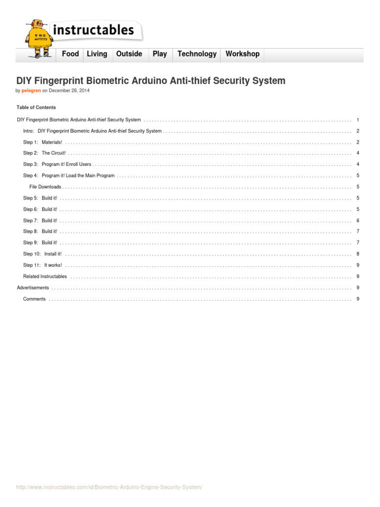 Biometric Arduino Engine Security System | PDF | Arduino | Relay Biometric Arduino Engine Security System | PDF | Arduino | Relay