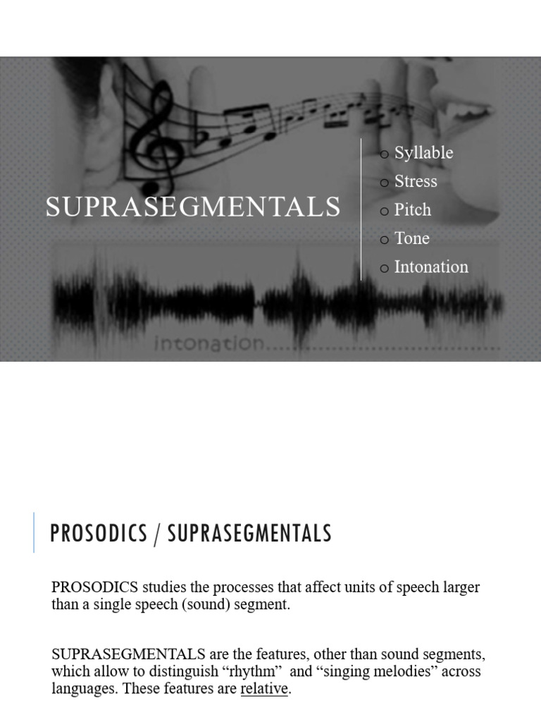 04 Suprasegmentals | PDF | Syllable | Stress (Linguistics)