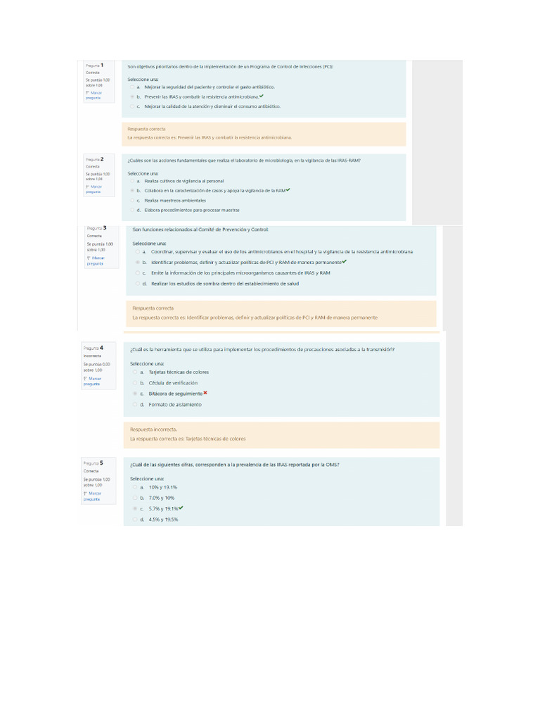 Evaluacion Modulo 2 _ - Programas de Control de Infecciones - Revisión Del Intento | PDF