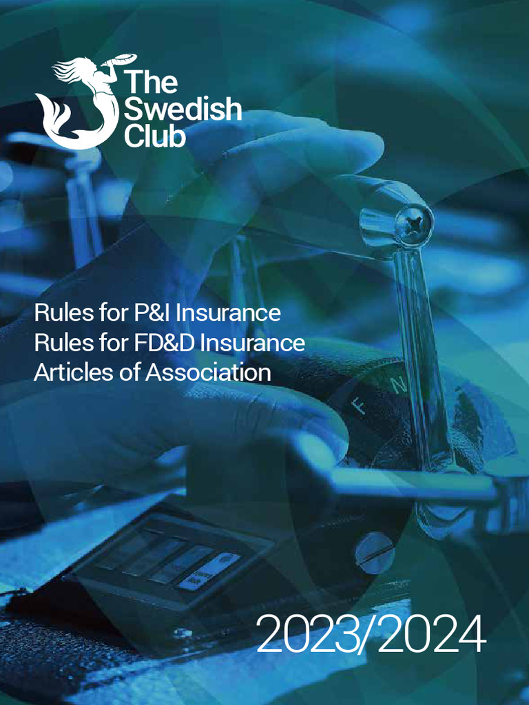 Swedish Club Insurance Rules 2023/24 | PDF | Bill Of Lading | Liability ...