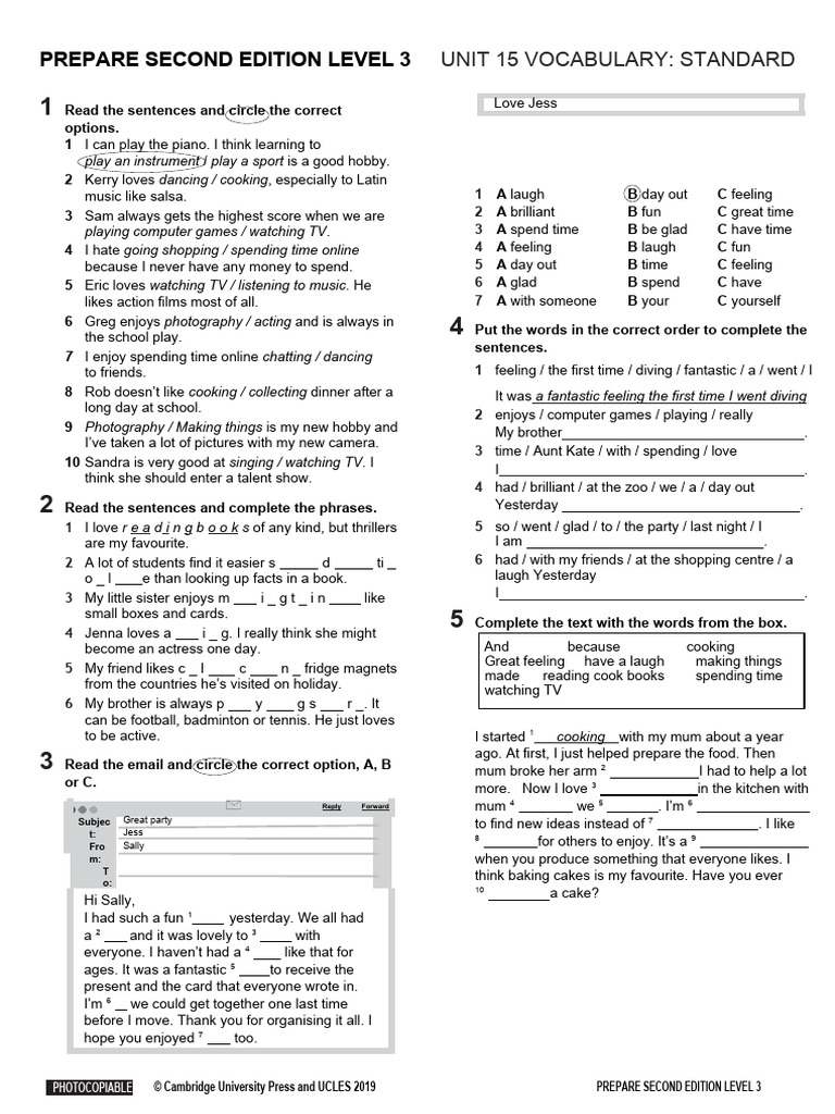 Unit 15 Vocabulary Practice | PDF