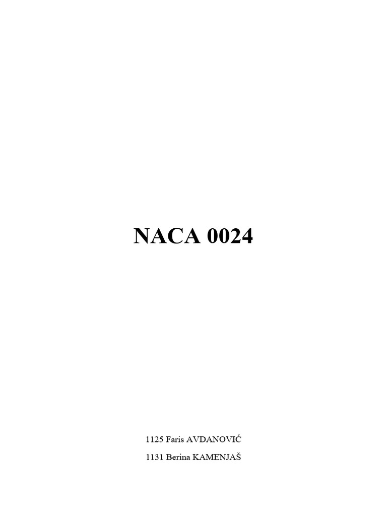 Naca 0024 | PDF | Airfoil | Lift (Force)