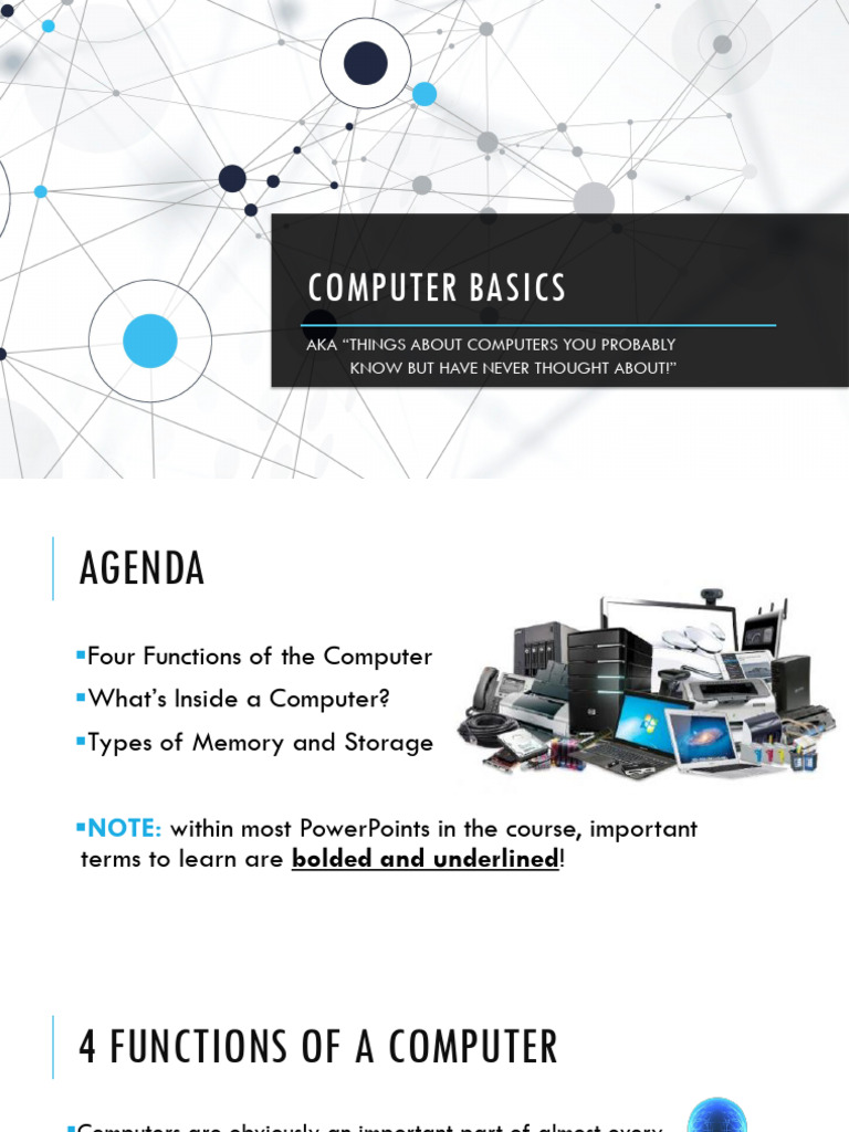 Understanding Computer Functions and Parts | PDF | Bios | Computer Data ...