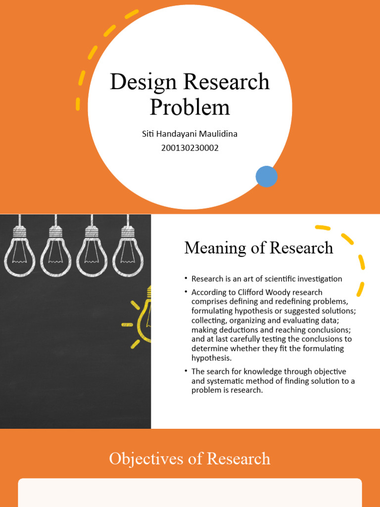 Design Research Problem Siti Handayani Maulidina | PDF | Methodology ...