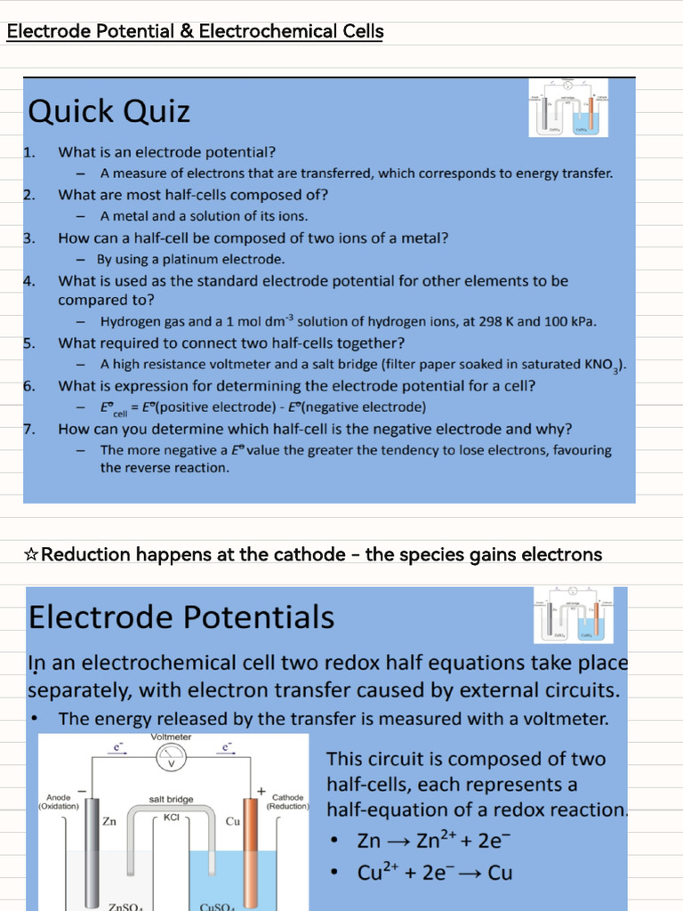 Electrochemical Cells | PDF