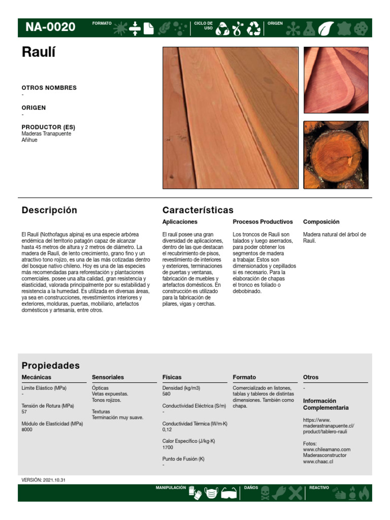 Na0020 FD Rauli | PDF | Madera | Revestimiento