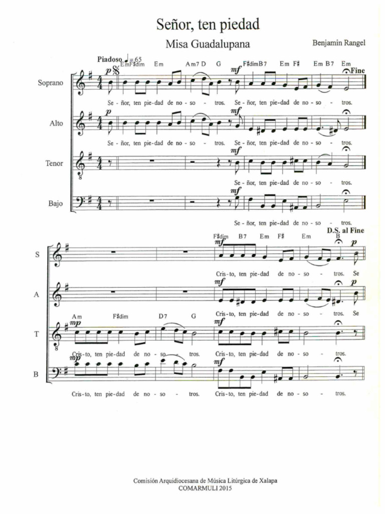 Señor Ten Piedad, Benjamín Rangel, Misa Guadalupana | PDF