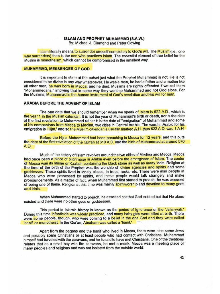 Islam and Prophet Muhammad | PDF