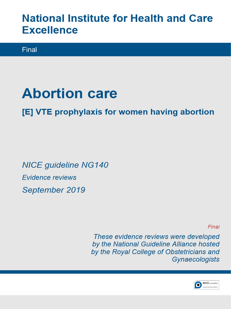 Abortion Care Thrombose Profylaxe | PDF | Thrombosis | Clinical Medicine