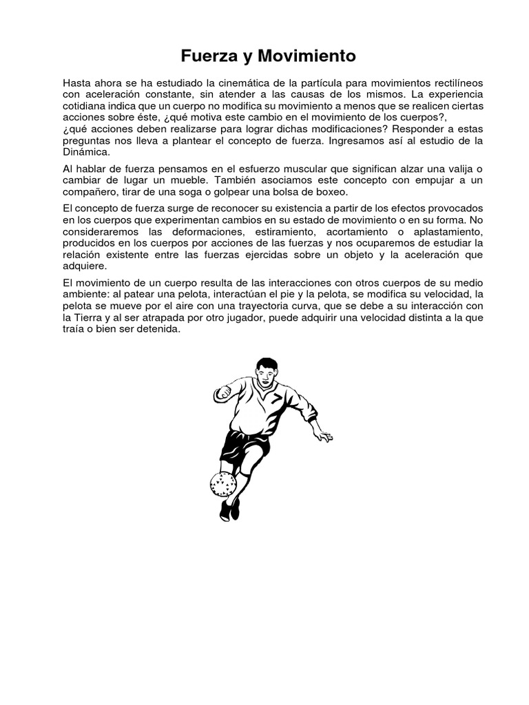 Fuerza y Movimiento | PDF | Fuerza | Masa