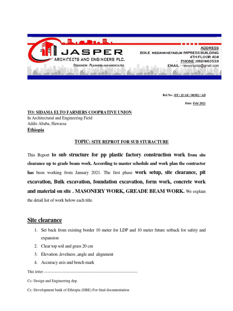 Substructure and Foundation Report | PDF | Foundation (Engineering ...