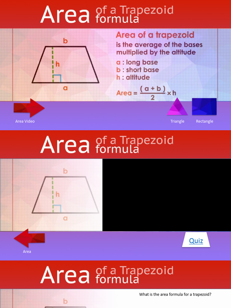 Area of A Trapezoid Powerpoint | PDF