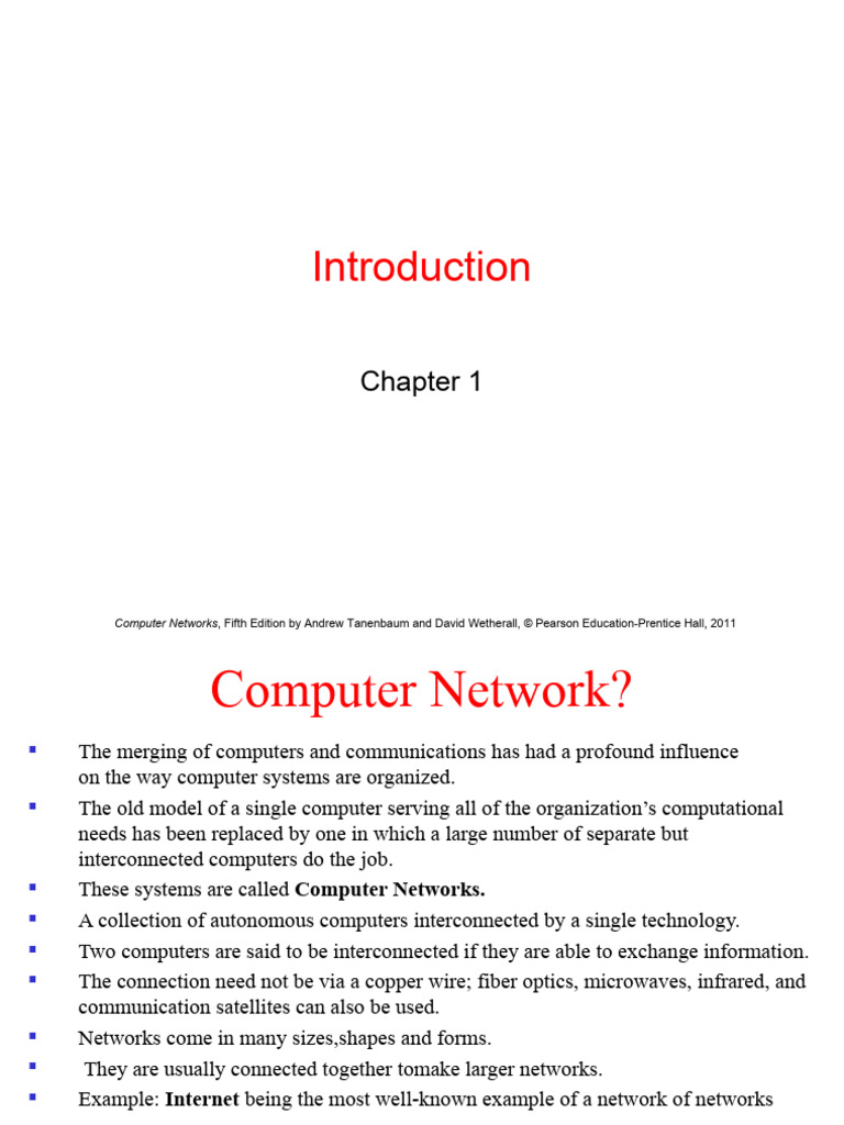 Chapter1 Introduction | PDF | Osi Model | Computer Network