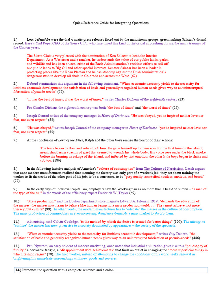Methods For Integrating Quotations - Rev1 Feb112018 | PDF | Comma ...