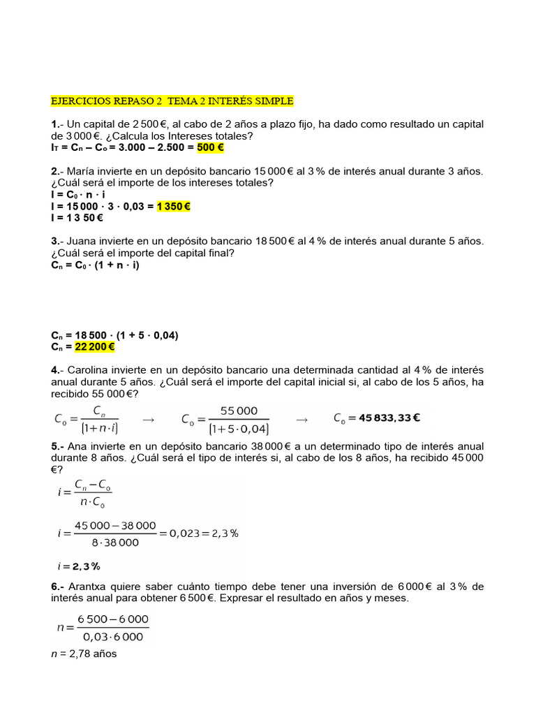Solucion EJERCICIOS REPASO2 | PDF