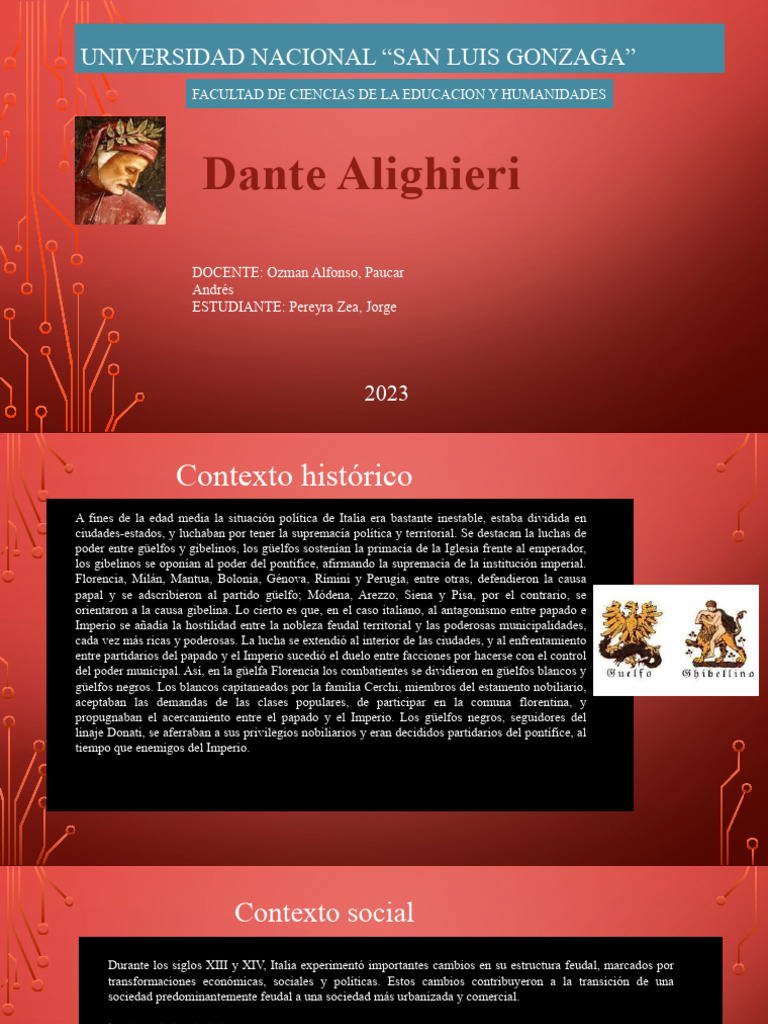 Dante | PDF | Infierno (Dante) | Divina Comedia