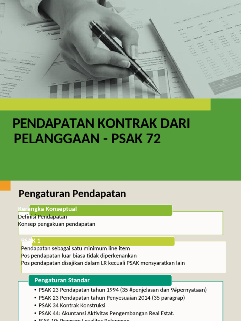 Pendapatan Kontrak Pelanggan: PSAK 72 | PDF | Pengelolaan Keuangan ...