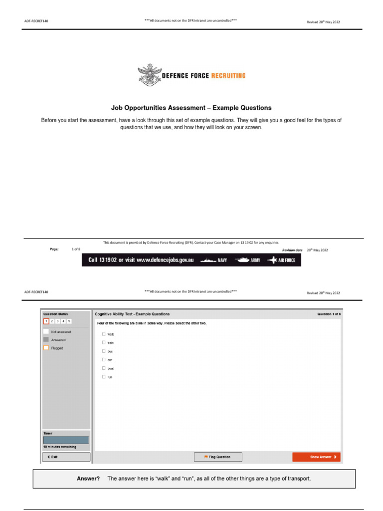 Online Aptitude Testing Example Questions | PDF