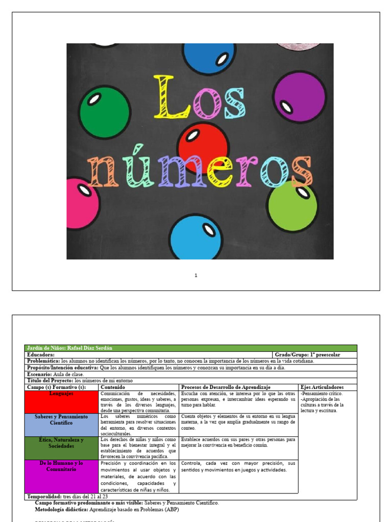 Los Números de Mi Entorno. 1º Preesco | Descargar gratis PDF ...