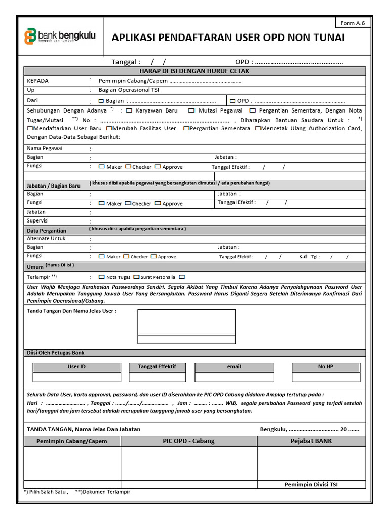 Aplikasi Form OPD NON TUNAI User OPD | PDF | Pengelolaan Keuangan & Uang