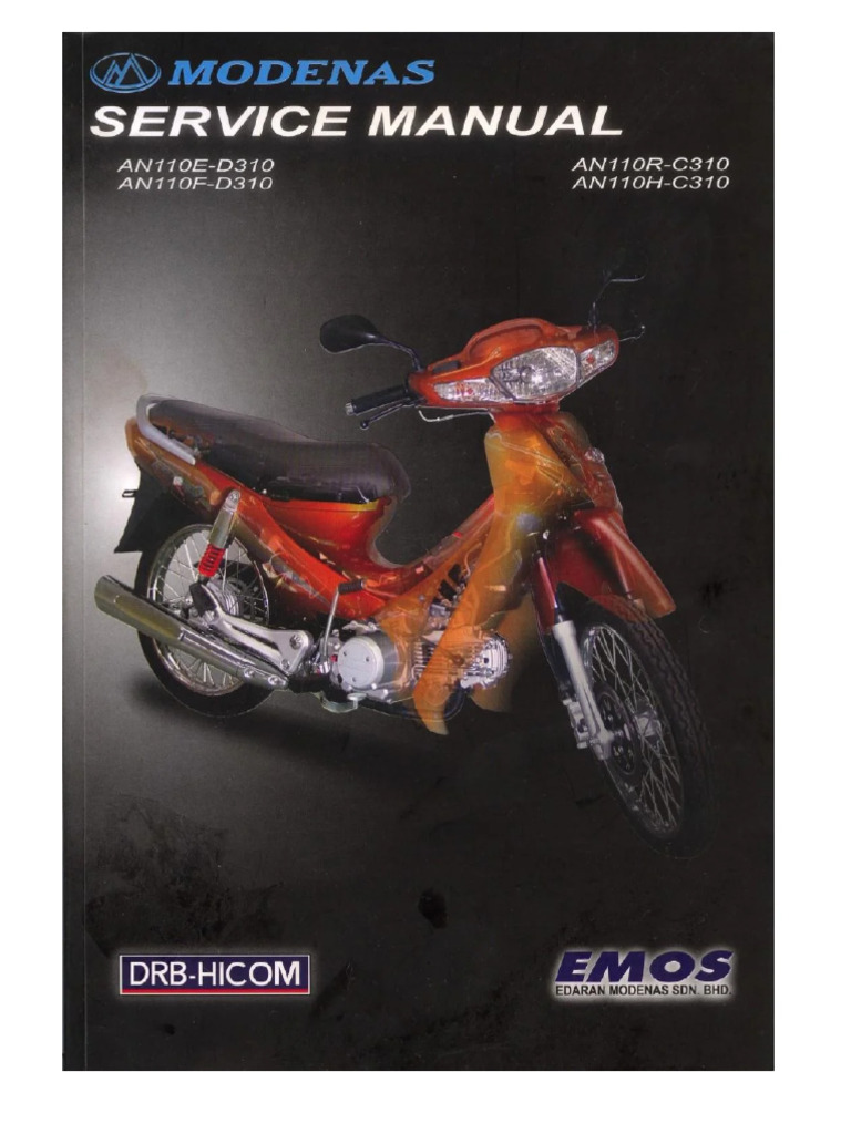 Modenas Service Manual An 110 | PDF
