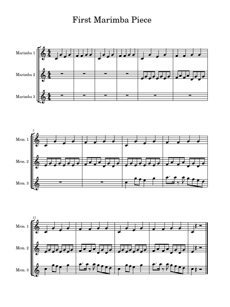 First Marimba Piece | PDF